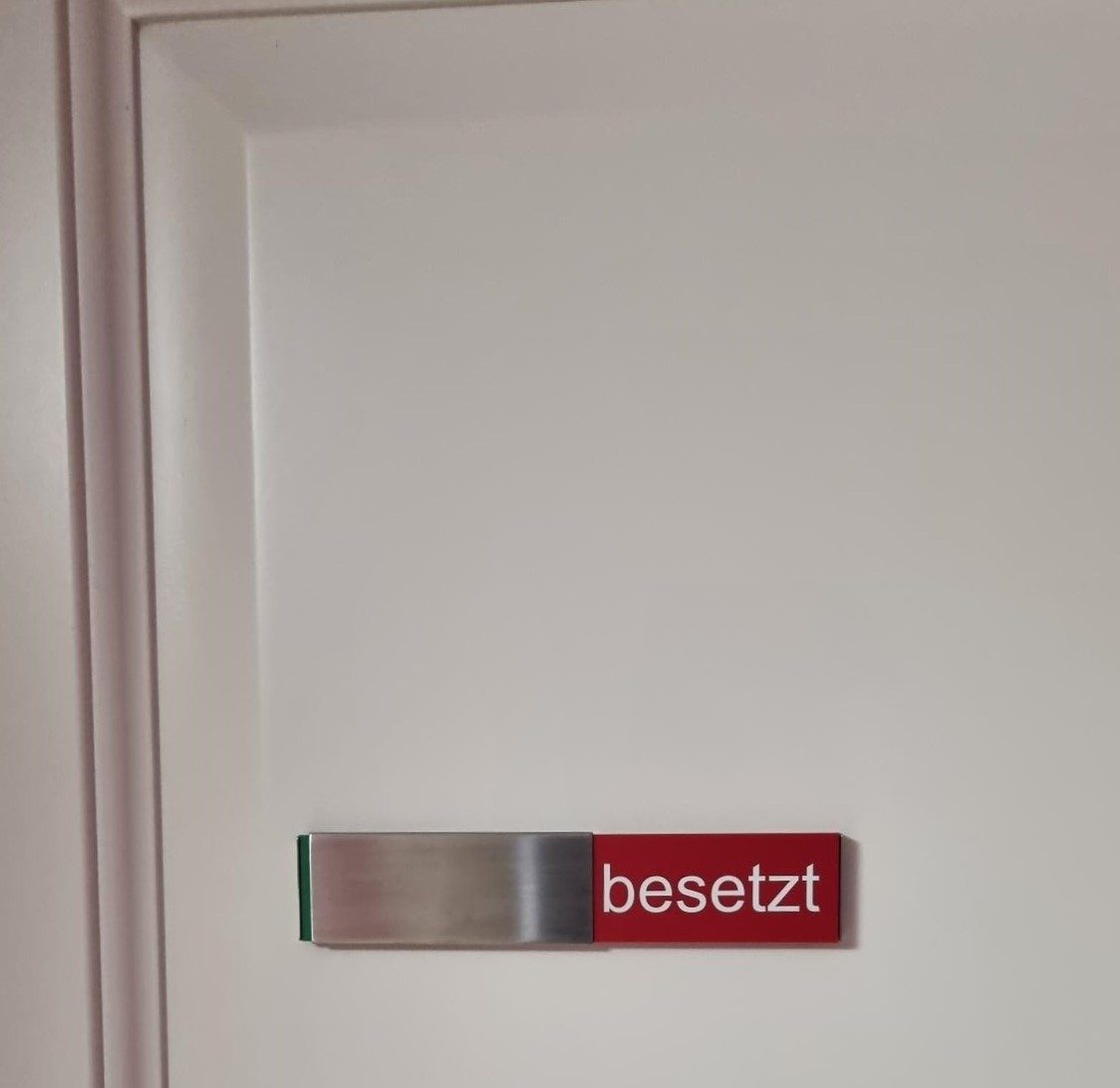 frei-besetzt Anzeige Schieber aus eloxiertem Aluminium inkl ...